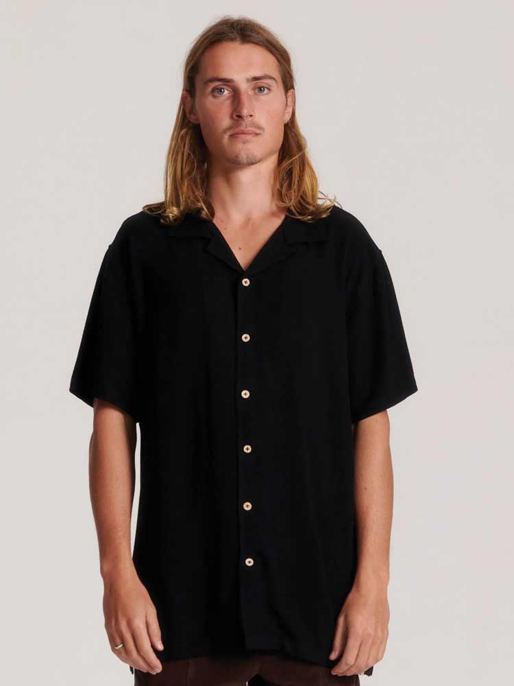Ernie Resort Shirt Black – The Bach Matakana